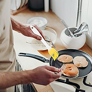 Crepe Oil Applicator 1 grilling accessories set pancake spreading tool pancake pan oil applicator with oil brush and brush cleaner tray camping grill Pancake Making Tool