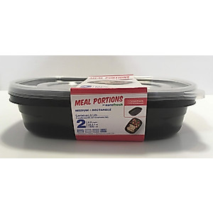Medium rectangle container & lid 4.4 cup (2-pack)