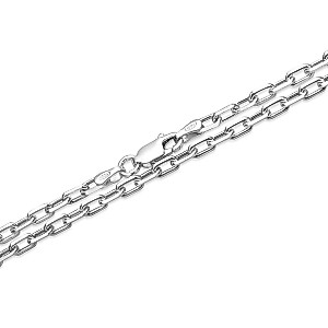 Verona Jewelers 925 Sterling Silver 3MM 4.5MM 5.5MM Mariner Anchor Link Chain Necklace- Square Link Cable Link Necklace Chain, Twist Link Necklace, Rolo Chain Necklace (22, 5.5MM)