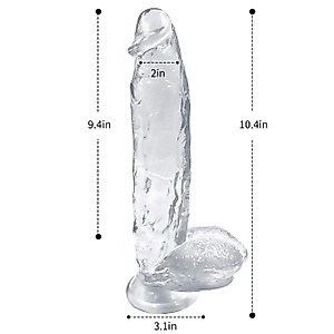 Super Soft Flexible Silicone Suction Cup Realistic Classic Wand-10.4 Inch, The Best Choice for Couples Holiday Relaxation