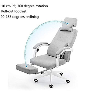 ZLBYB Office Chair Ergonomic Desk Chair Mesh Computer Chair Back Support Mid Back Executive Chair Task Rolling Swivel Chair for Back Pain, Grey