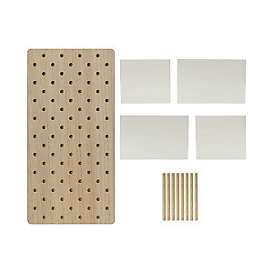 Melannco MDF Shelf Pegboard, 20x10-Inch, White