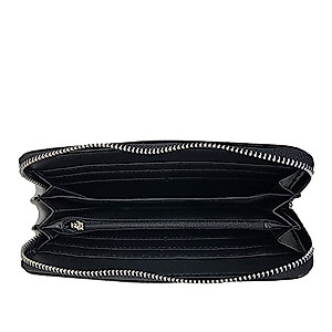 HANDBAG EXPRESS Bling Rhinestone Design Sparkle Accordion Wallets for Women Purse Multi Colors (7379-Silver)