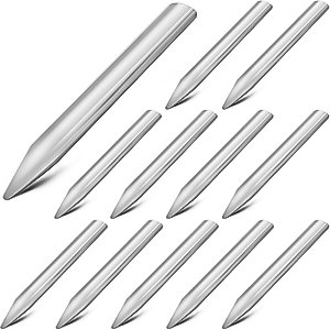 Zonon 12 Pcs 6 Inch Lab Spatula Stainless Steel Lab Scoop Spatula with Rounded Pointed Ends Laboratory Curved Metal Bead Scoop for Scooping Transferring Mixing Powders Pastes Classrooms Home Tool