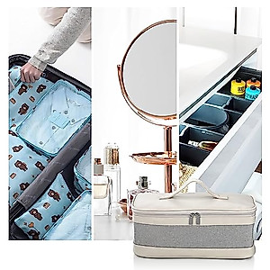 LANMU Carrying Case Compatible with Shark/Dyson Hair Dryer, Travel Bag Pouch Organizer for Airwrap/Flexstyle Styler Attachments