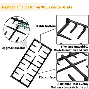 WB31X27150 Stove Grate Replacement for GE Stove Parts, JXGRATE1 WB31X24737 Center Grate for General Electric Gas Range Parts Surface Burner Grate GE Cast Iron Rack 1 Pack