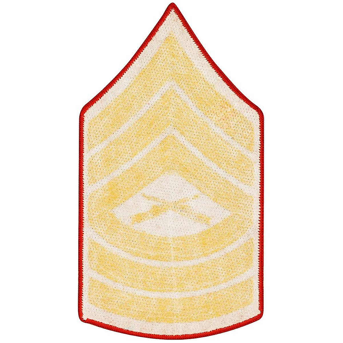 United States Marine Corps USMC chevron gold embroidered on red MSGT Master Sergeant