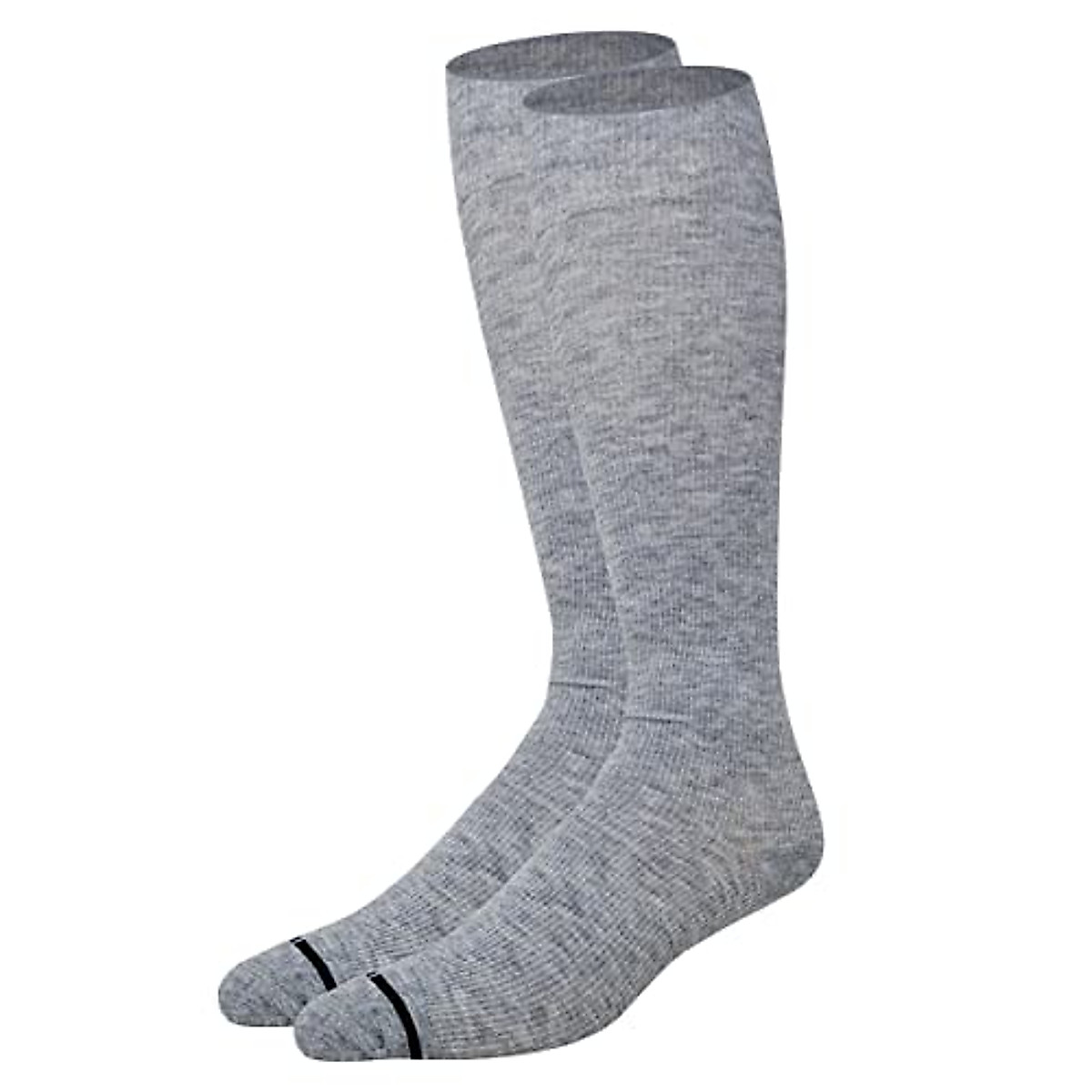 Dr. Shams Merino Wool Compression Knee High Socks Ideal for, Hiking, Travel-Sports-Nurses-Reduces Swelling (Grey, Large/X-large)