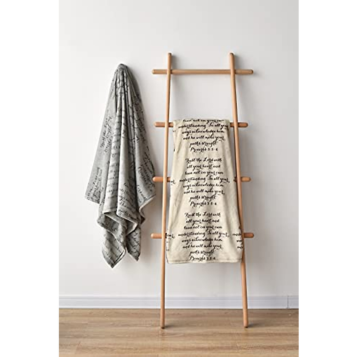 Inspirational Scripture Ultra-Soft Throw Blanket | Lightweight Fleece | Proverbs | 50x60 Inches (Brown)