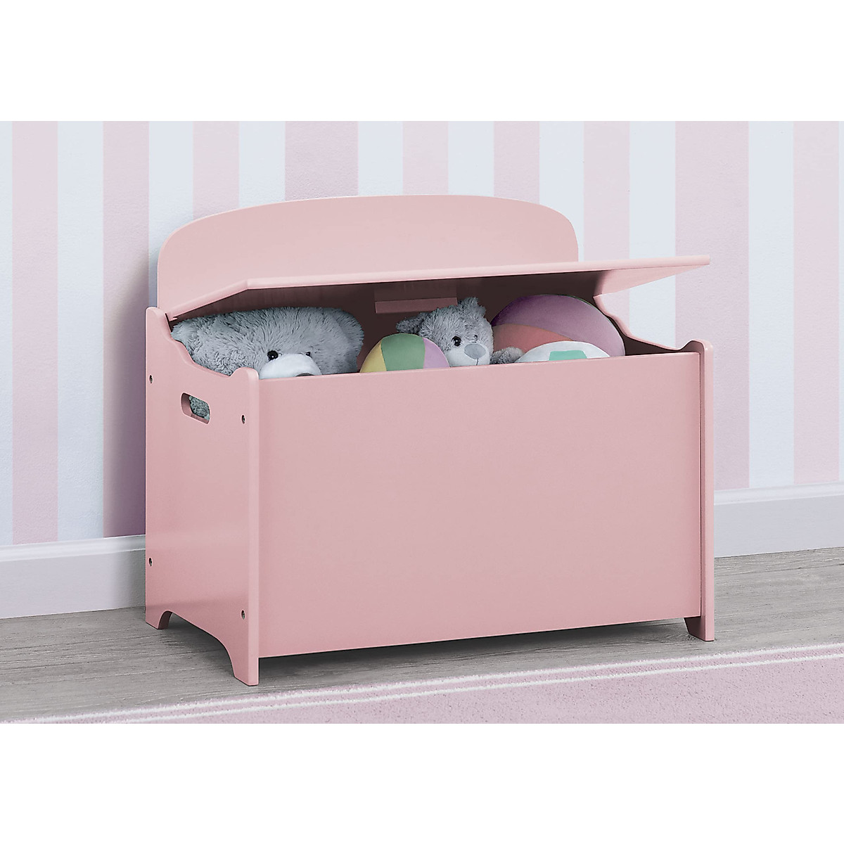 Delta Children MySize Deluxe Toy Box, Dusty Rose