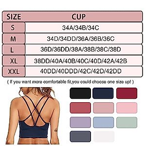 Sykooria 1-3 Pack Strappy Sports Bra for Women Sexy Crisscross Open Back for Yoga Running Athletic Gym Workout Fitness Tops