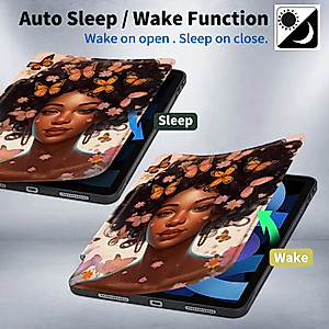 BPQOJB for Samsung Galaxy Tab A8 Case Galaxy Tab A8 10.5 Case 360 Degree Rotating PU Leather Smart Cover with Auto Wake/Sleep Tablet Case for Galaxy Tab A8 10.5 inch 2022 - Butterfly Girl