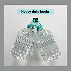 LIYUABU Adhesive Towel Hooks,Black Stainless Steel Wall Shower Hooks Heavy Duty for Hanging Towel Coat Robe on Bathroom/Kitchen/Bedroom (2 Pack)