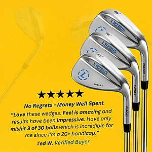 Lazrus Golf | Premium Quality RH 56 Degree Forged Golf Wedges for Exceptional Performance, Golf Wedges with Micro Milled Face for Enhanced Spin | Golf Clubs for Men (Silver, 56 Degree Single)