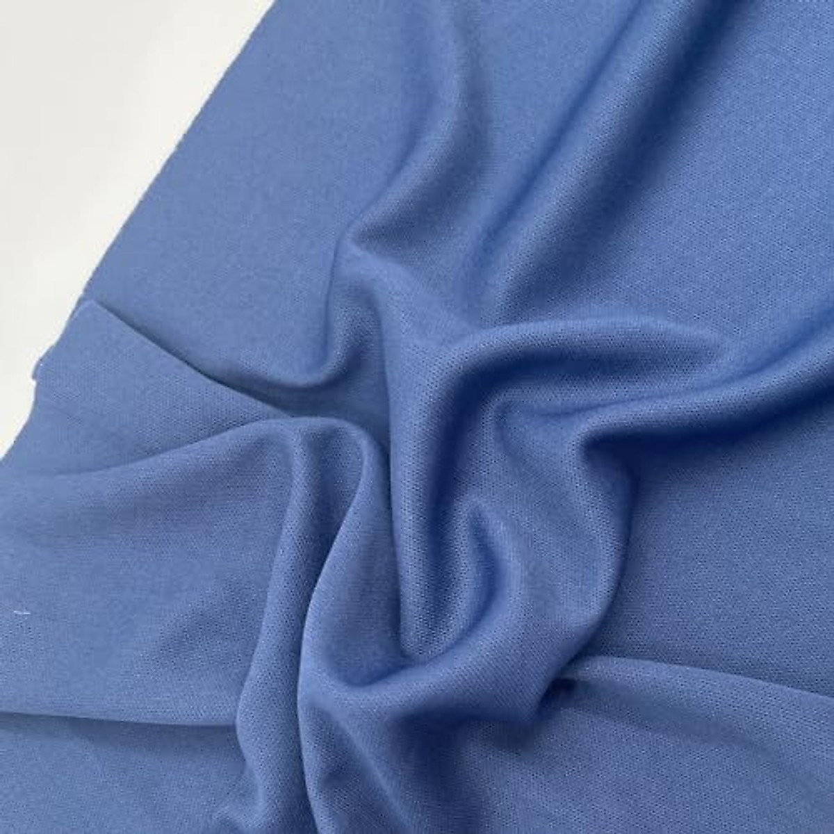 Texco Inc Polyester Interlock Lining 2 Way Stretch/Decoration, Apparel, Home/DIY Fabric, Blue Denim 270 1 Yard