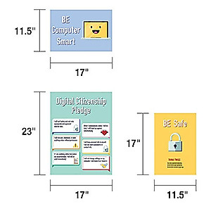 Carson Dellosa – Digital Citizenship Bulletin Board Set, Classroom Décor, 7 Pieces