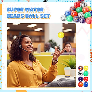 Poen 150 Pcs Small Balls Christmas Ball Adults Ball with Water Beads 1.65 Inches Colorful Balls Bulk for Party Favors, 8 Colors