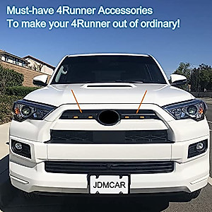 JDMCAR Front Center Grille Insert Cover Trim Compatible with 2023 2022 2021 2020 Toyota 4Runner TRD Pro Sport Accessories ABS Middle Grille Insert Cover Strips (Matte Black)