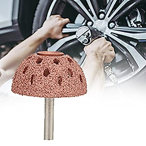 Bowl Type Tire Buffing Wheel, 1.65" & 2.15" Grinding Head Tungsten Steel Buffing Wheel for Pneumatic Tire Repair, Furniture Polish, Rust Paint Removal Tools(2Pcs)