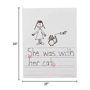 Really Good Stuff Jumbo Dry Erase Magnetic Draw and Write Page - 1 Sheet, 17" x 22" | for Whiteboard or Fridge, Classroom Essentials & Must Have | Home, School, & Office