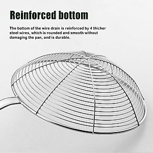 Spider Strainer, Cooking Spider, 5.5 Inch Spider Strainer Skimmer, Strainer with Wood Handle, Fryer Scoop Strainers for Kitchen Pasta Strainer Slotted Spoon Wire Strainer Ladle for Cooking