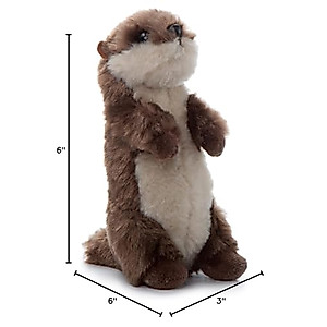 The Petting Zoo River Otter Stuffed Animal Plushie, Gifts for Kids, Wild Onez Babiez Wildlife Animals, River Otter Plush Toy 6 Inches