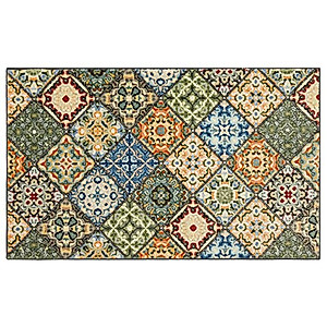 Mohawk Home Moroccan Tile Green 2' 6" x 4' 2" Kitchen Mat