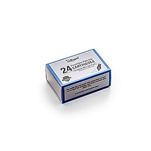 ZenZoi Fountain Pen Ink Cartridge Refills- 24 Bulk Premium Blue Case- Professional Grade, International Size, Non-Toxic Ink- Smooth, Blotch-Free Writing for Luxury Pens – German Nibs (Blue)