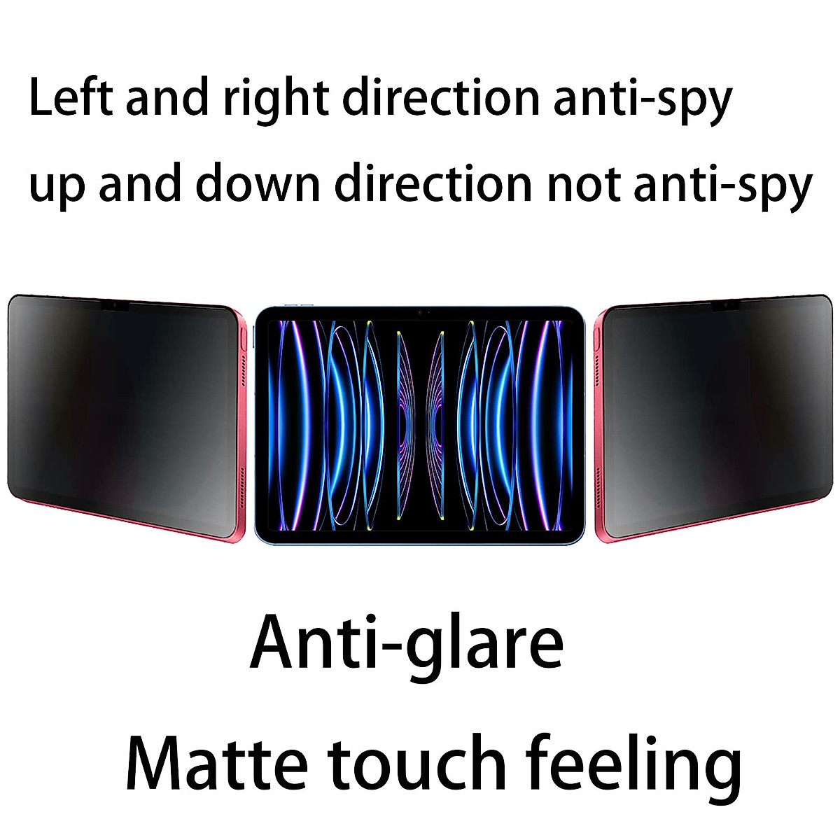 BWEDXEZ Privacy Anti-Glare Screen Protector Anti-Spy Soft Film Suit for iPad Pro 12.9 inch 2022 2021 2020 2018 Matte Anti-Peeping