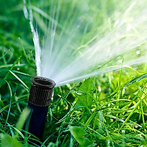 3-Pack 15-Van Variable Arc Nozzle Adjustable Sprinkler Nozzle 360 Degree Rotating Spray Scattering Replacement Sprinkler Heads for Outdoor Garden Lawn Irrigation Supplies