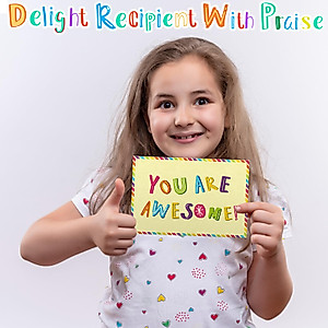 KiDEPOCH 60 Pack You Are Awesome Postcards 4” x 6” Kudos Appreciation You Are Awesome Note Cards for Kids and Adults Colorful Appreciation Thank You Cards You Are Awesome Greeting Cards