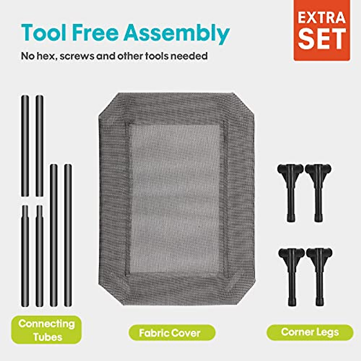 Dog Cot Bed Elevated Dog Bed Cooling Dog Raised Bed with Washable & Breathable Mesh Indoor & Outdoor 25 Inch Dog Cots for Small Dogs