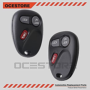 OCESTORE 2Pcs KOBLEAR1XT Car Key Fob Keyless Entry Remote 3-btn Compatible with Lesabre Silverado Avalanche 15042968