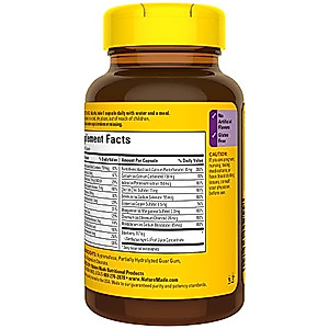 Nature Made Multi + Elderberry Capsules, Multivitamin for Daily Immune Support, One Per Day Multivitamin, 60 Count