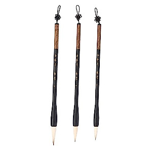 EXCEART 3pcs Writing Brush Ink Brush Pen Watercolor Kanji Drawing Brush Drawing Markers Kits Watercolor Brush Set China Set Miniature Painting Brushes Practical Brush Pen Calligraphy Pen