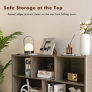 LOKO 3-Tier Open Shelf Bookcase, Floor Standing White Wood Bookshelf for Bedroom, Living Room & Kids Room, 8 Cube Bookcase, 48 x 12.5 x 36.5 (Grey)