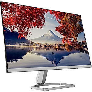 HP New M24f Monitor 2-Pack - 2D9K0AA#ABA - 23.8" FHD 1080p IPS LED Anti-Glare Monitor, AMD FreeSync, 70Hz, 300 nits, HDMI & VGA Ports, Tilt - Silver and Black