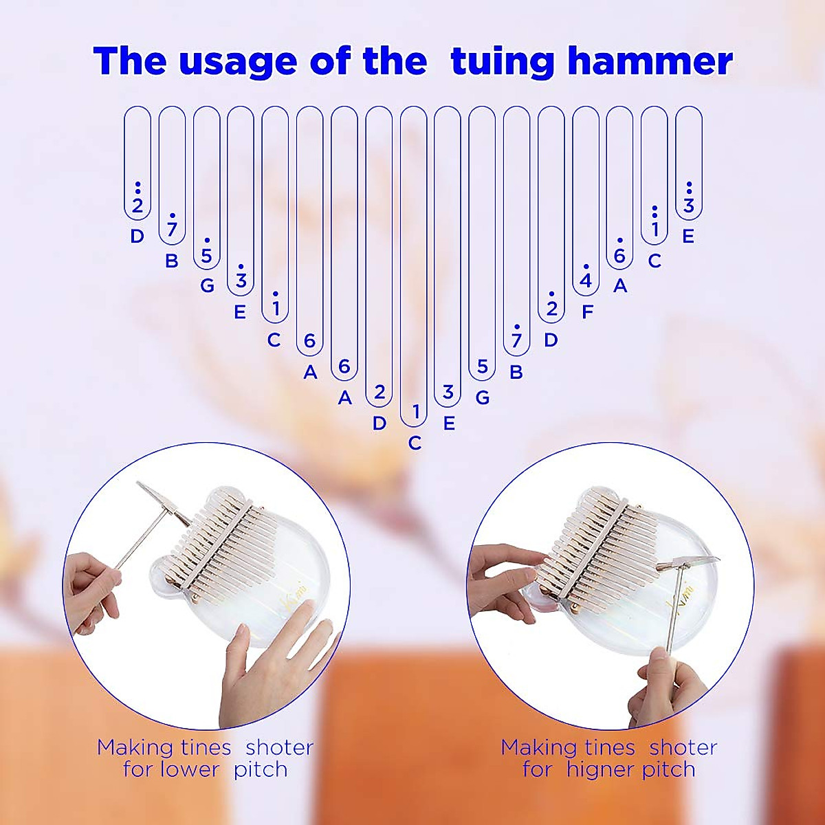 DishyKooker Kalimba (Rainbow Bear Shape)