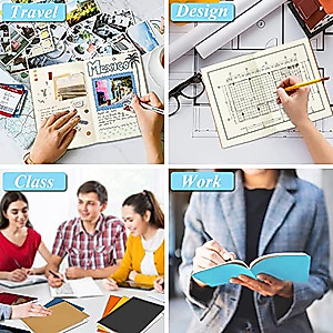 DWIYITTN 24 Pack Blank Journals Bulk, A5 Unlined Notebook with 80 gsm Thick Paper, 8.3x5.5 Inch, 60 Pages Each for Kids, Students, Gifts and Office