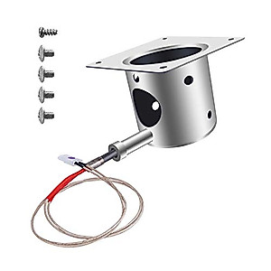 ibbyee Factory Replacement Parts Fire Pot Burn Pot and Hot Rod Ignitor Kit Replacement Parts Grill OEM Steel Combo for All Traeger Grills Replacement for Traeger Fire Pit and Pit boss Pellet Grill