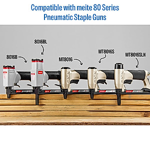 meite 21 Gauge 1/2-inch Crown Stainless Steel Upholstery Staples with 3/8-inch Leg Compatible with Fasco/80 Series Staples 10,000 PCS (1 Box)