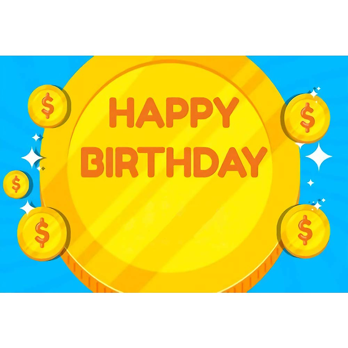 Baocicco 8x6.5ft Happy Birthday Backdrop Gold Coins Dollar Symbols Photography Background Gold Washing Party Gold Fever Treasure Hunting Party Birthday Party Children Adults Portrait
