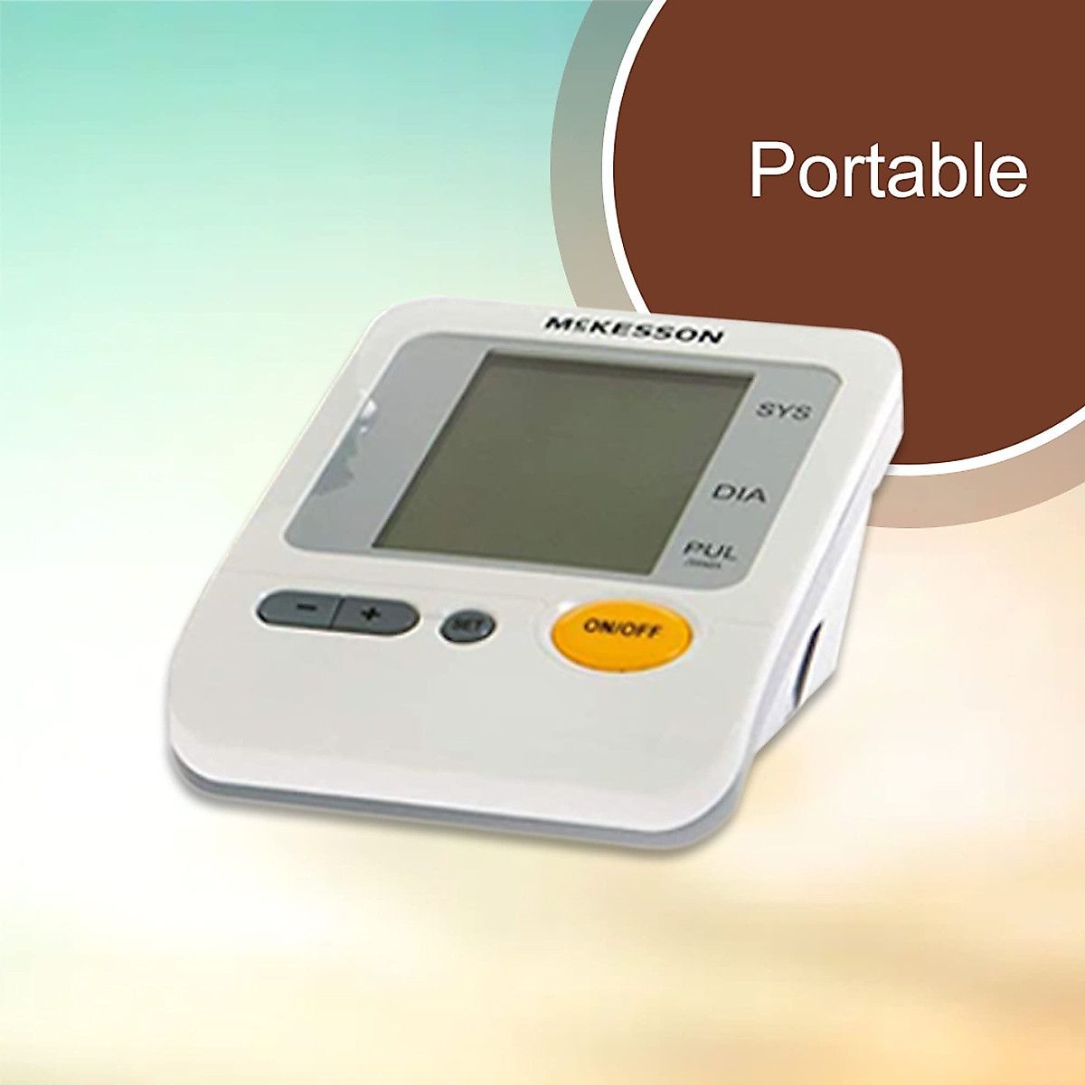 McKesson Digital Blood Pressure Monitor and Nylon Arm Cuff - 1-Tube, Automatic Inflation, for Adults - Large Cuff, 23 cm - 40 cm, 1 Count Navy Blue