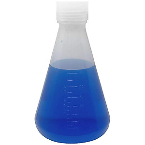 1000ml Conical Flask, PP Material, Molded Graduations, Screw Cap, Karter Scientific 237S3 (Single)