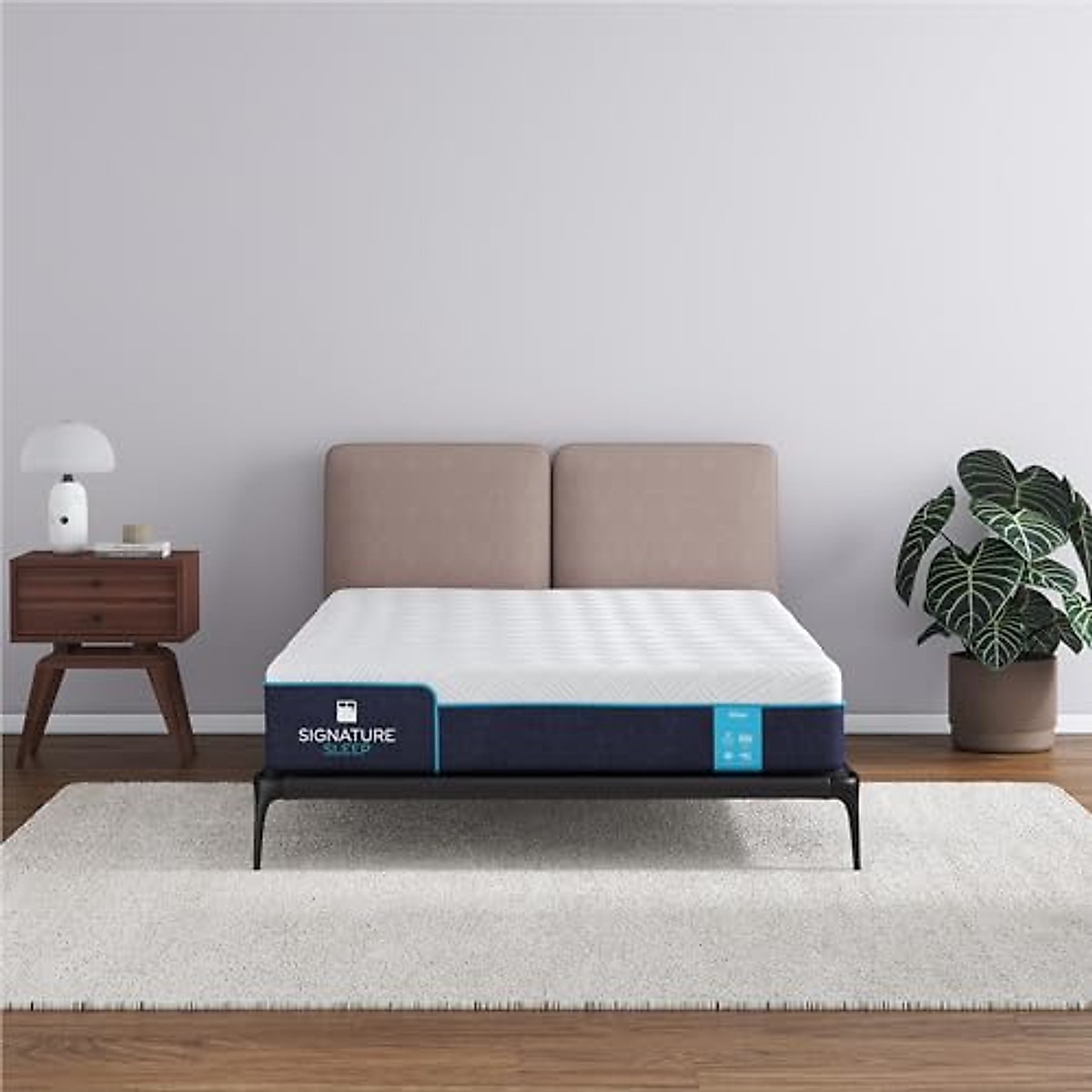 Signature Sleep Bliss 10 Inch Charcoal Cool Gel Memory Foam Mattress-in-a-Box, Medium, Certipur-US and Oeko-TEX, Full