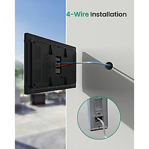 TMEZON Wireless WiFi Video Doorbell Intercom System 2 Unit and Monitor Door Phone IP 4 Wire 7 Inch Entry 1080P Camera Night Vision,Support Remote Unlock Door Release,Snapshot,Tuya