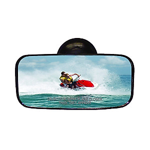 CIPA 11050 Suction Cup Rearview Mirror, Black, 8" W x 4" H