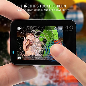 ICONNTECHS IT Action Camera Native 4K 60fps 20MP Touch Screen WiFi EIS Stabilization Waterproof Sports Action Cam 170 Degree Wide Viewing Angle Helmet Cameras Underwater Camcorder