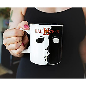 Halloween II Michael Myers Face Ceramic Mug | Large 20-Ounce Coffee Cup For Espresso, Tea