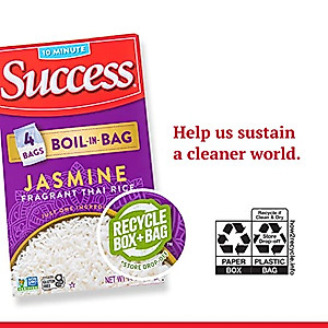Success Boil-in-Bag Rice, Thai Jasmine Rice, Quick Rice Meals, 14-Ounce Box